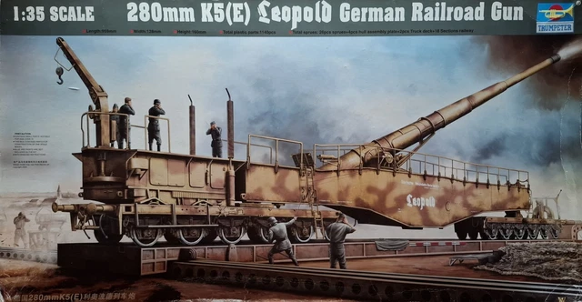TRUMPETER 00207 - Leopold Eisenbahngeschütz 280mm K5 (E) - 1:35 EUR 74 ...