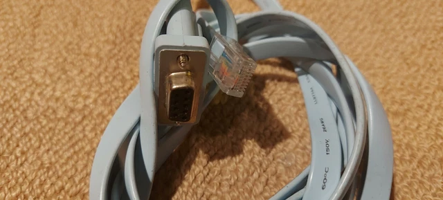 CISCO SYSTEMS BLUE Console Cable 6ft DB9 Female To RJ45 Male £4.99 ...