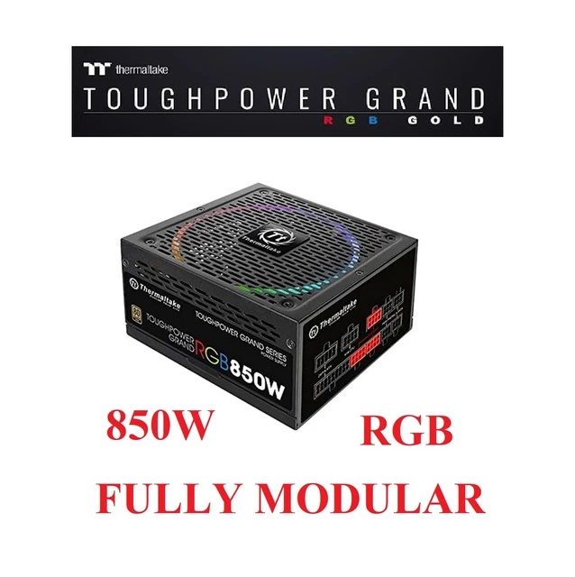 THERMALTAKE RGB 850W Full Modular Power Supply 80+ Gold Smart Zero 256 ...