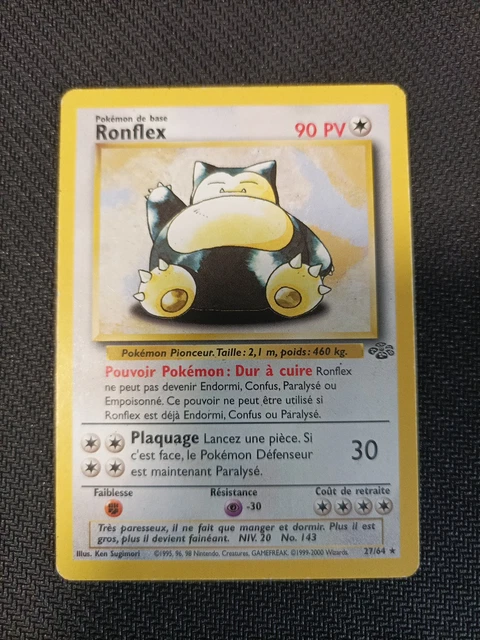 CARTE POKÉMON RONFLEX 27/64 Jungle EUR 18,00 - PicClick FR
