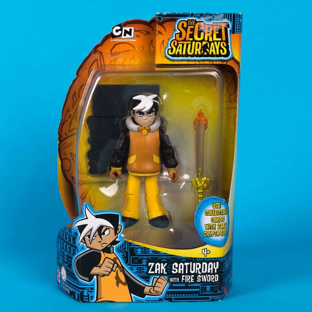 MATTEL THE SECRET Saturdays Zak with Fire Sword figure ex shop carded £ ...