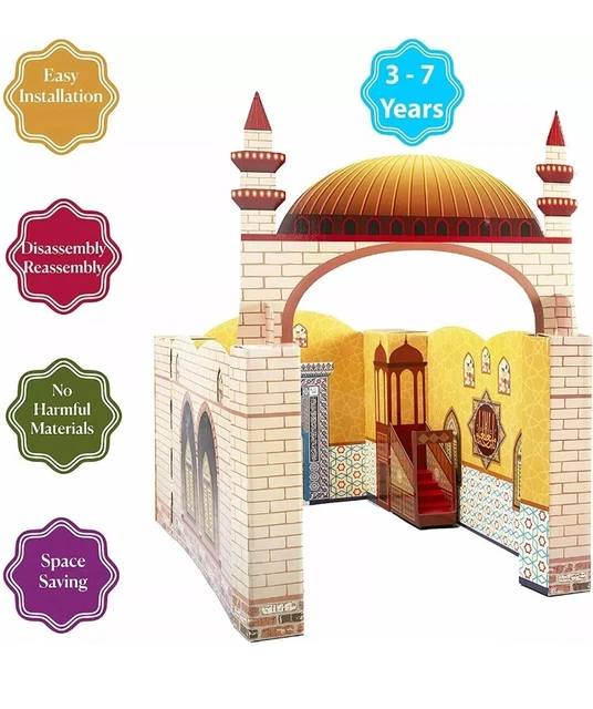MY MASJID MOSQUE Muslim Kid Islamic playhouse Toy Learn Prayer Area ...