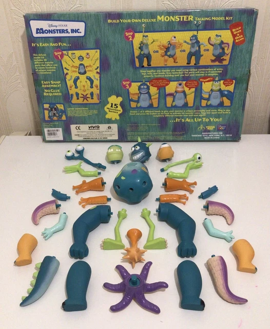 DISNEY PIXAR MONSTERS Inc Deluxe Build Your Own Monster Talking Model ...