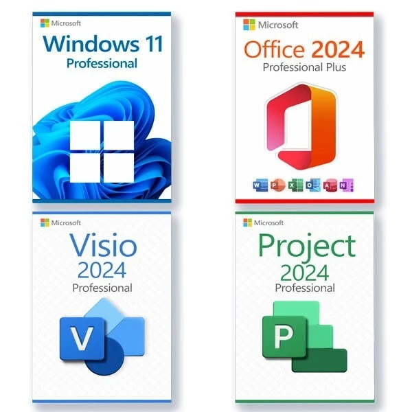 MS OFFICE 2024 Pro Plus + Windows 11 Pro + Project 2024 Pro + Visio 2024 Pro EUR 20,50 - PicClick DE