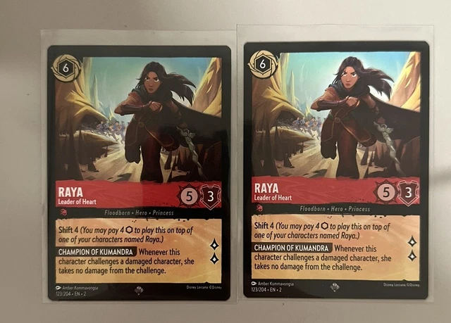 DISNEY LORCANA, RISE Of The Floodborn, Raya Leader Of Heart Super Rare ...