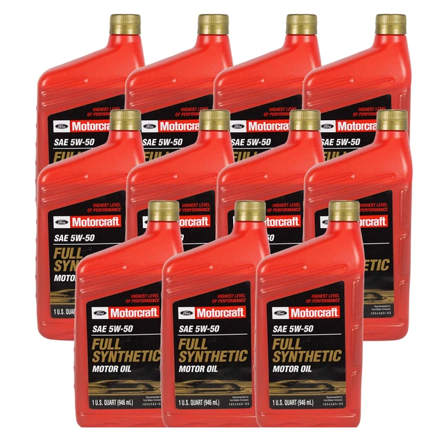 MOTORCRAFT OEM FULL Synthetic Motor Oil SAE 5W-50 11 Quart EUR 153,41 ...