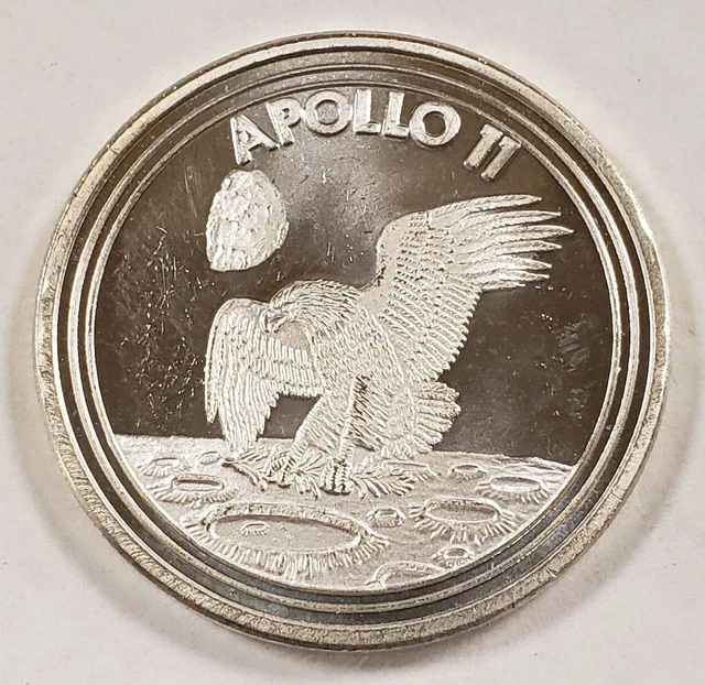 1 OZ 999 Fine Silver Round - 1969-2019 NASA - Apollo 11 - SKU-F3533 $49 ...