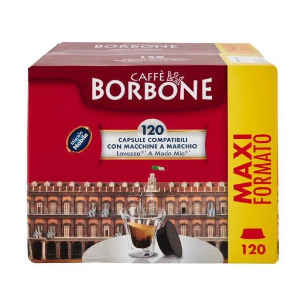 CAFFE' BORBONE MISCELA Nobile(Blu) Box120 Capsule Compatibili Lavazza A ...