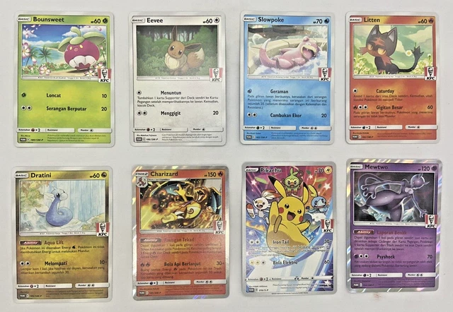 POKEMON KFC INDONESIA Limited Promo Set Charizard Pikachu Exclusive NM ...