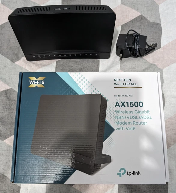 TP-LINK AX1500 (VX220-G2V) Wireless Gigabit VoIP VDSL/ADSL Modem Router ...