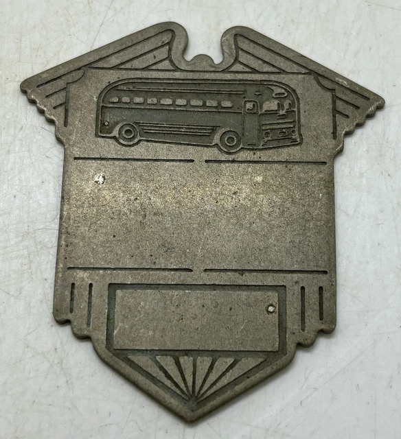 VINTAGE UNISSUED UNUSED 1930’s Tour Bus Driver Identification Badge Tag ...