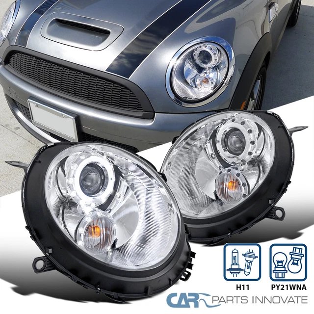 FITS 2007-2013 MINI Cooper S R56 LED Halo Projector Headlights Head ...