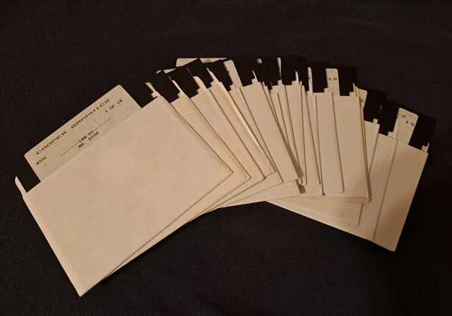 VINTAGE COOPER GRAPHICS Floppy Disc Lot. 18 Disc's. IBM PC Software $39 ...