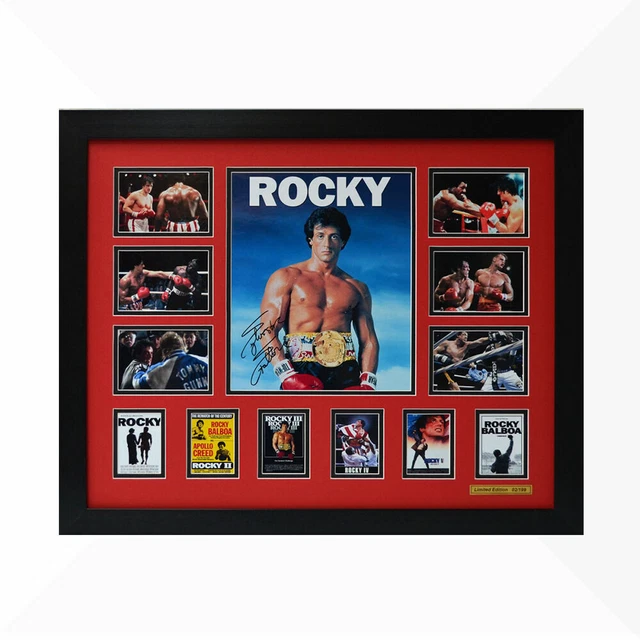 ROCKY BALBOA SYLVESTER Stallone Signed & Framed Memorabilia Red/Black ...