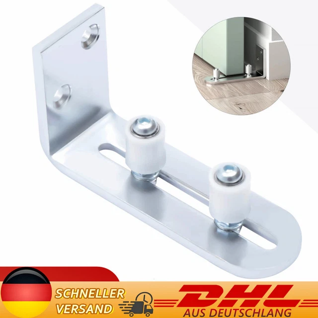SCHIEBETÜRSYSTEM SCHIEBETÜRBESCHLAG BODENFÜHRUNGSROLLE Laufschiene Türführung EUR 17,15 ...