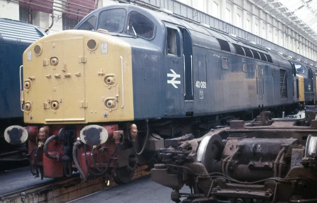 COLOUR SLIDE, BR Class 40, 40092, BR Blue livery £1.15 - PicClick UK