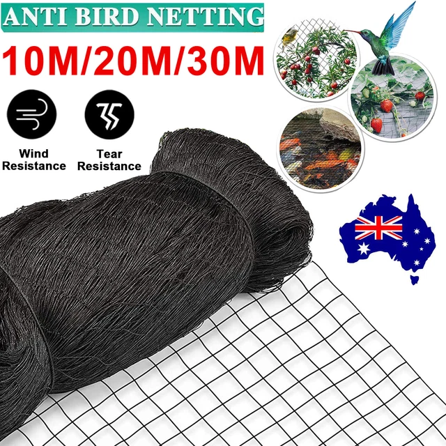 ANTI BIRD NETTING 10m/20m/30m Mesh Net Commercial Fruit Tree Pond ...