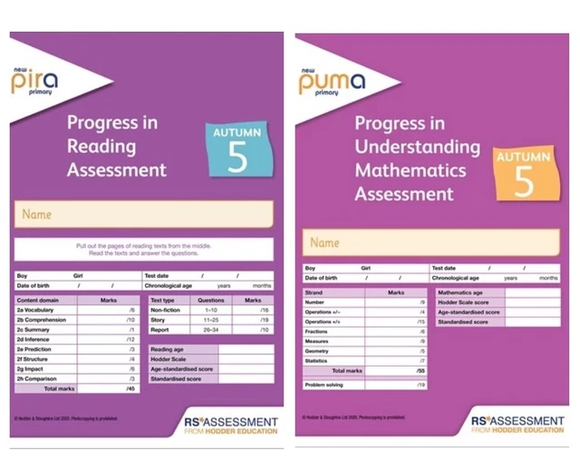 NEW PUMA & PIRA Test Papers - YEAR 5 [AUTUMN] With Mark Scheme (Answers ...