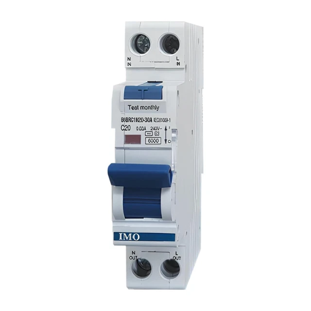 DISJONCTEUR DIFFÉRENTIEL 30MA 16a - Type Ac - 6ka - Courbe C - 1p+n - 1 ...