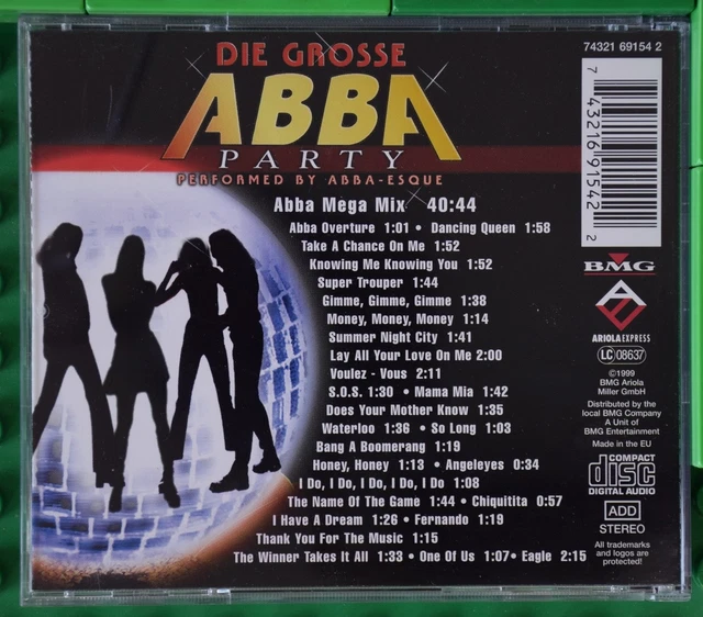 ABBA-ESQUE - DIE Grosse ABBA Party - BMG Ariola Express - CD EUR 9,99 ...