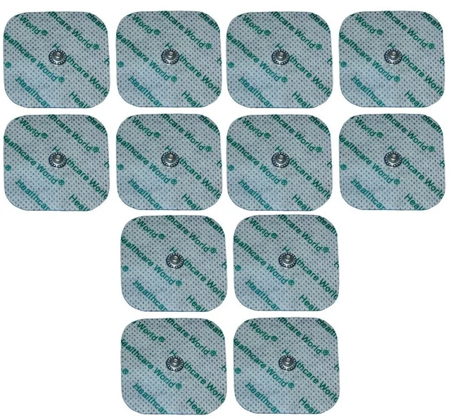TENS ELECTRODE SQUARE Studded Pads for Compex Machines x12 By ...