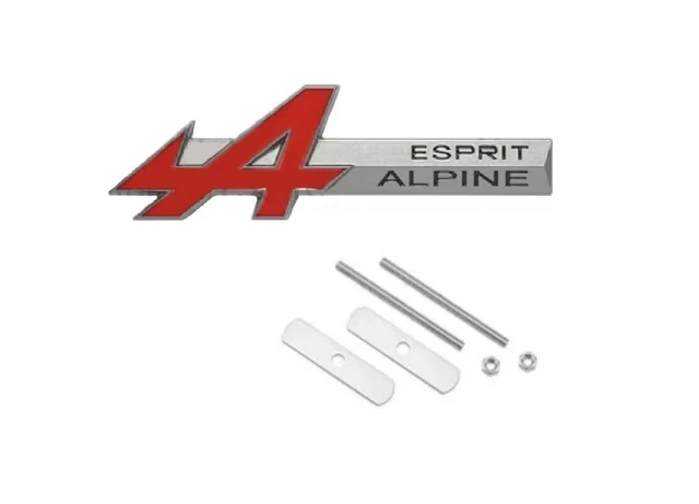 ESPRIT ALPINE EMBLÈME, badge, grill calandre métal alu MAT pour Alpine ...