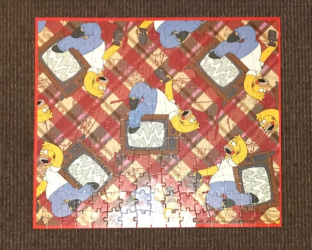 THE SIMPSONS DOUBLE Sided Jigsaw Puzzle Homer Vintage 200 Piece ...