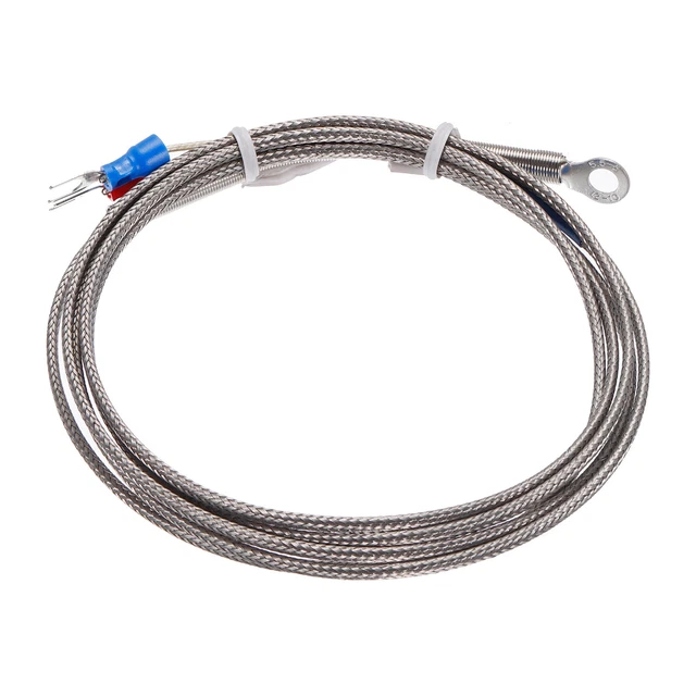 K TYPE THERMOCOUPLE Temperature Sensor PT100 5mm Ring 5ft Wire 0 to 600 ...