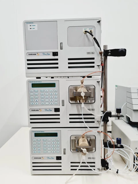 VARIAN PROSTAR HPLC System 410, PDA Detector, Solvent Delivery Module ...