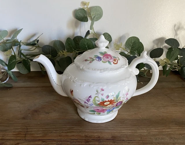 VINTAGE OLD COALPORT England Bone China Tea Pot June Time Design £42.32 ...