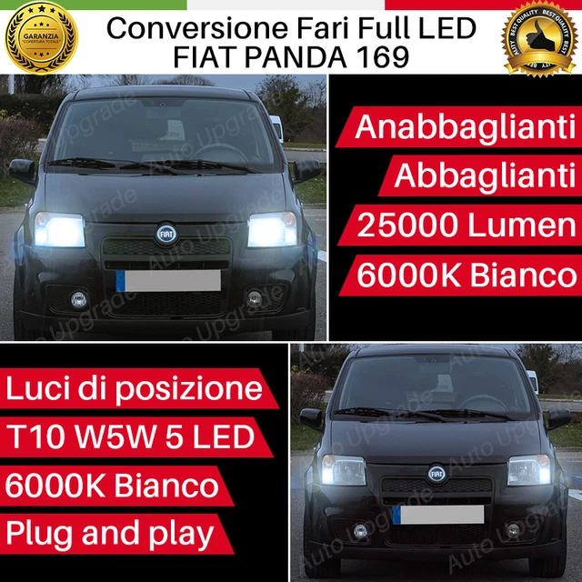 KIT FULL LED Per Fiat Panda 2 Serie 169 6000K Bianco Led Canbus + Luci ...