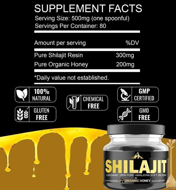 ORGANIC HIMALAYAN SHILAJIT Plus Honey, Soft Resin, Extremely Potent ...