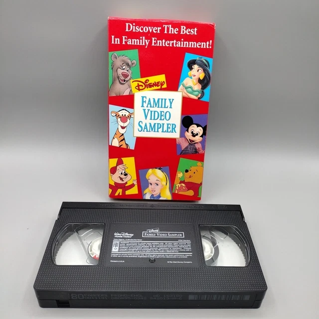 DISNEY VIDEO FAMILY Sampler VHS Mickey Mouse Winnie The Pooh Alice ...