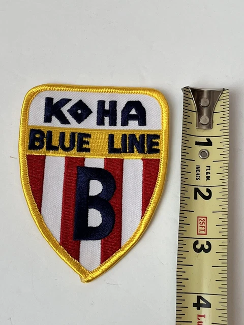 KOHA BLUE LINE Kalamazoo Michigan Hockey League Iron On Patch Rare 4 ...