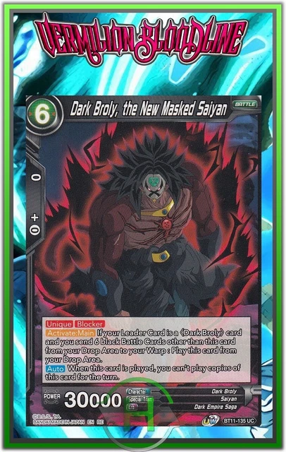 DARK BROLY, THE New Masked Saiyan - BT11-135 UC - RE - 2nd ED - EN - NM/M EUR 1,90 - PicClick FR