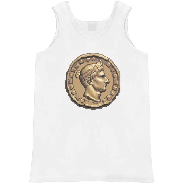 'PIXEL ART ROMAN Coin' Adult Vest / Tank Top (AV043966) £9.99 - PicClick UK