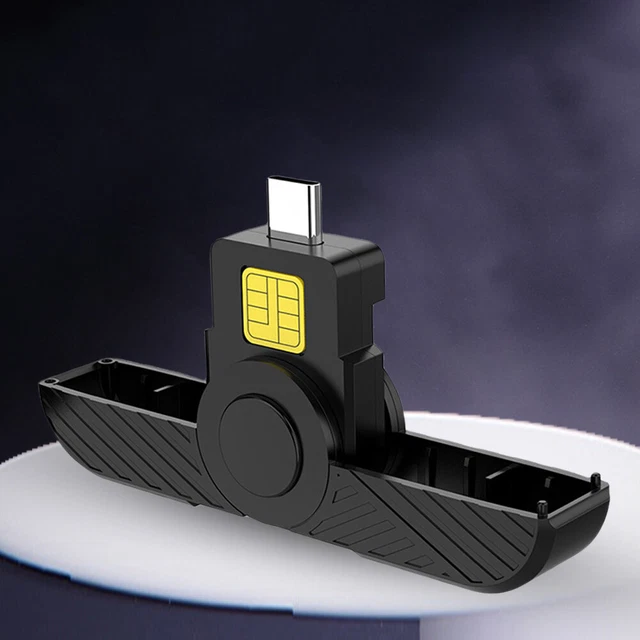 PORTABLE USB COMMON Access CAC Type-C ATM Card Visa Reader for SIM Chip ...