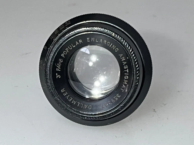 DALLMEYER POPULAR ENLARGING Projector ANASTIGMAT Brass LENS 3" f4.5 M32 ...
