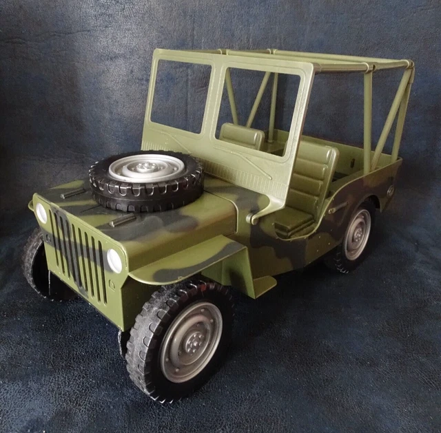 GRANDE JEEP WILLYS 42 cm idéale pr Action Man Big Jim Action Joe déco ...