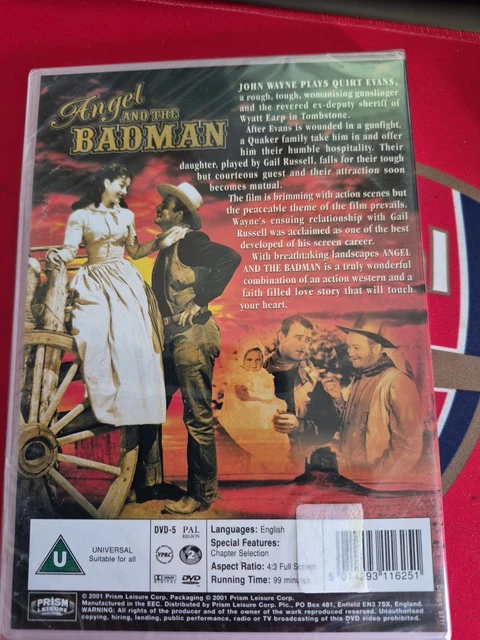 ANGEL AND THE Badman Brand New Sealed John Wayne £2.50 - PicClick UK