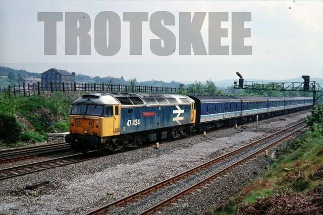 35MM SLIDE BR British Rail Diesel Loco Class 47 47424 Mirfield 1989 Original £3.99 - PicClick UK