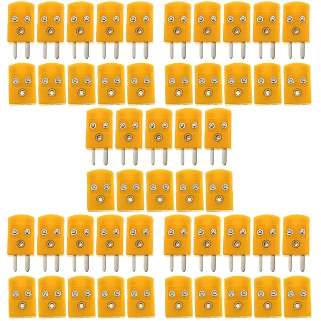 5 SETS THERMOCOUPLE Connector K Type Wire Connector Male Female Adapter ...