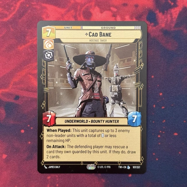 CAD BANE HOSTAGE Taker Twilight Of The Republic TWI Star Wars Unlimited ...