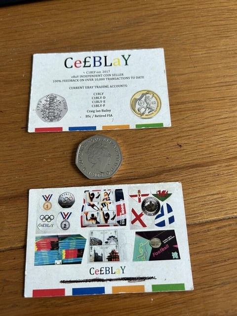 RARE NIFC UNCIRCULATED TEAM GB 2020 50p FIFTY PENCE COIN. MON £10.35 ...