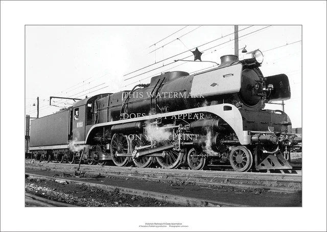 VICTORIAN RAILWAYS R Class Steam Locomotive A3 Art Print – 42 x 29 cm ...