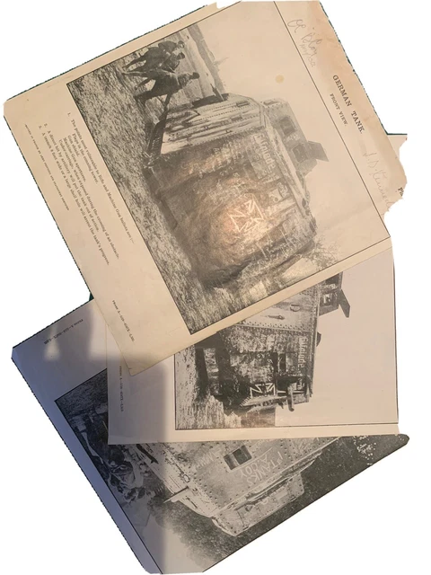 WW1 TANK Identification Documents X3 Original 1918 EUR 17,02 - PicClick DE