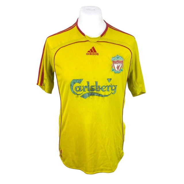 LIVERPOOL FOOTBALL SHIRT Vintage Yellow Medium £27.50 - PicClick UK