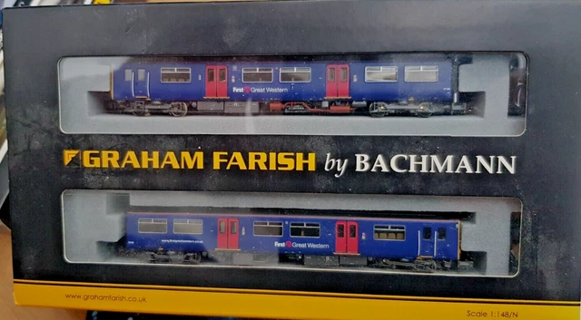 N GAUGE LOCOMOTIVE - Graham Farish Class 150/1 2 Car DMU First Great ...