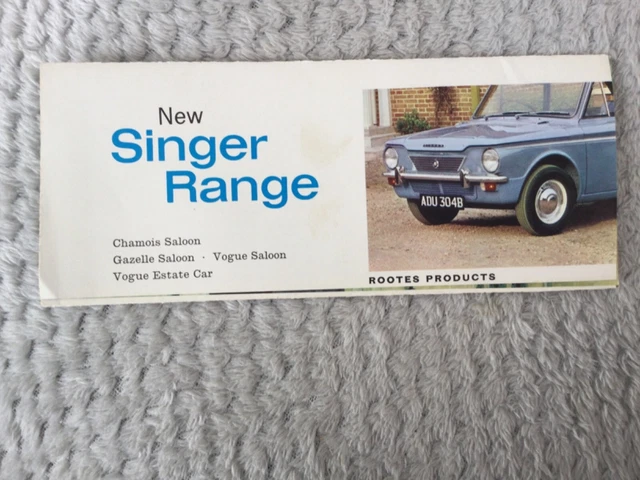 BROCHURE SINGER RANGE camoscio, Gazelle Vogue Ref n. 1119/H in ottime ...