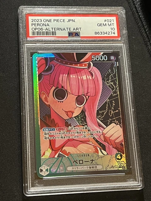 PSA 10 PERONA OP06-021 Leader ALT ART cartes une pièce japonaises 2023 ...